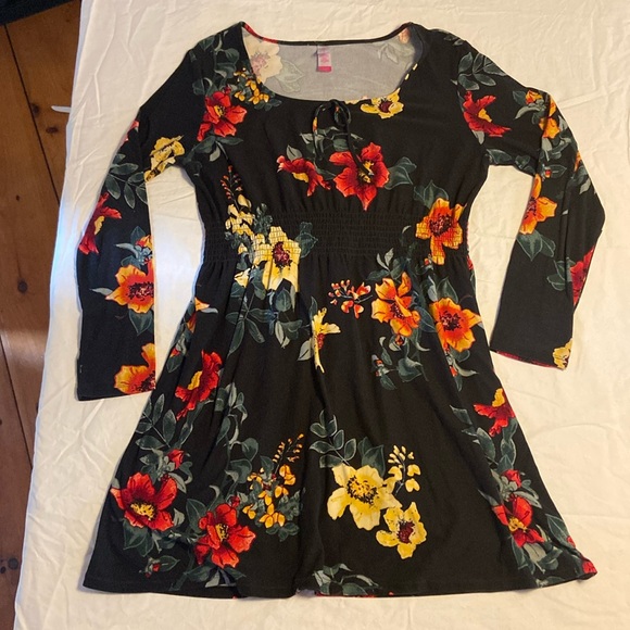 No Boundaries | Dresses | No Boundaries Floral Long Sleeved Dress ...
